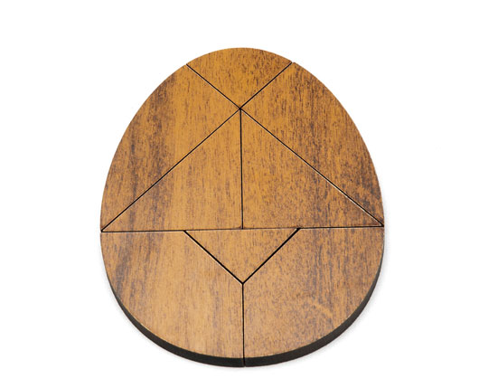 Tangram Oval com Base para Montagem na Caixa