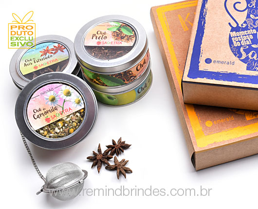 Kit Chá com Difusor de Metal - Modelo Lille