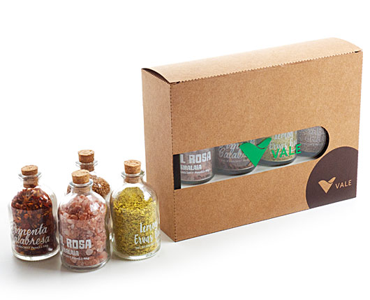 Kit Tempero com 4 Vidros de Especiarias + Moedor de Pimenta - Caixa de ...